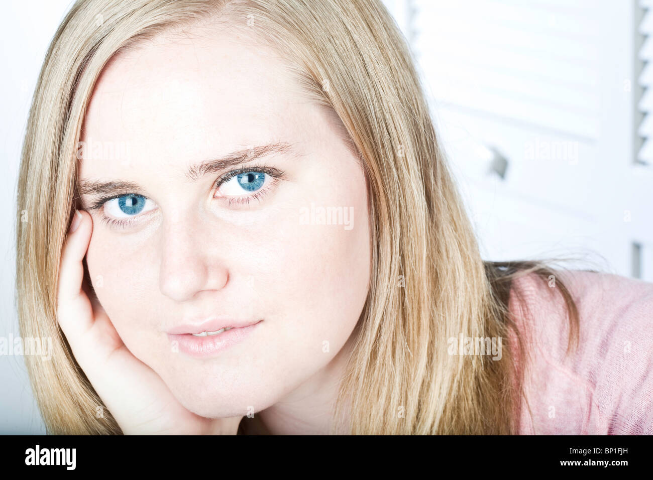 Young Woman Staring at Camera Stock Photo - Alamy Young Woman Staring at Camera Stock Photo - Alamy