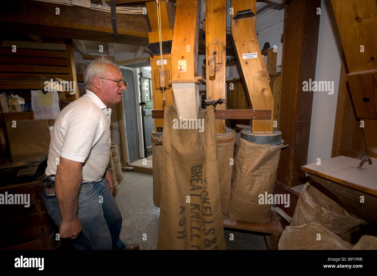 milliner Derek Adams working the Sarre Mill built in 1820 is one of a ...