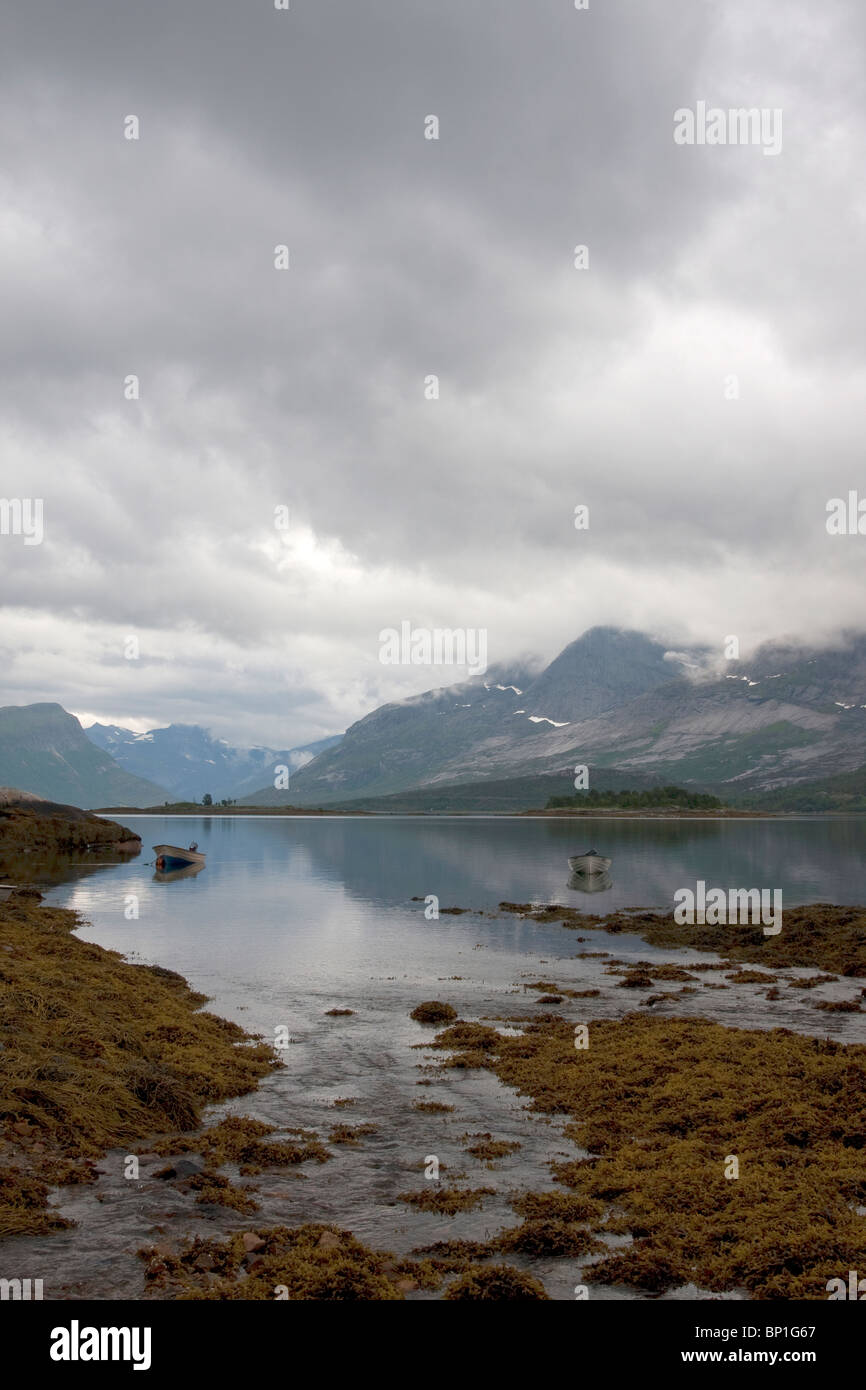 Norwegian scenic mountain view,Lofoten,North Norway Stock Photo - Alamy