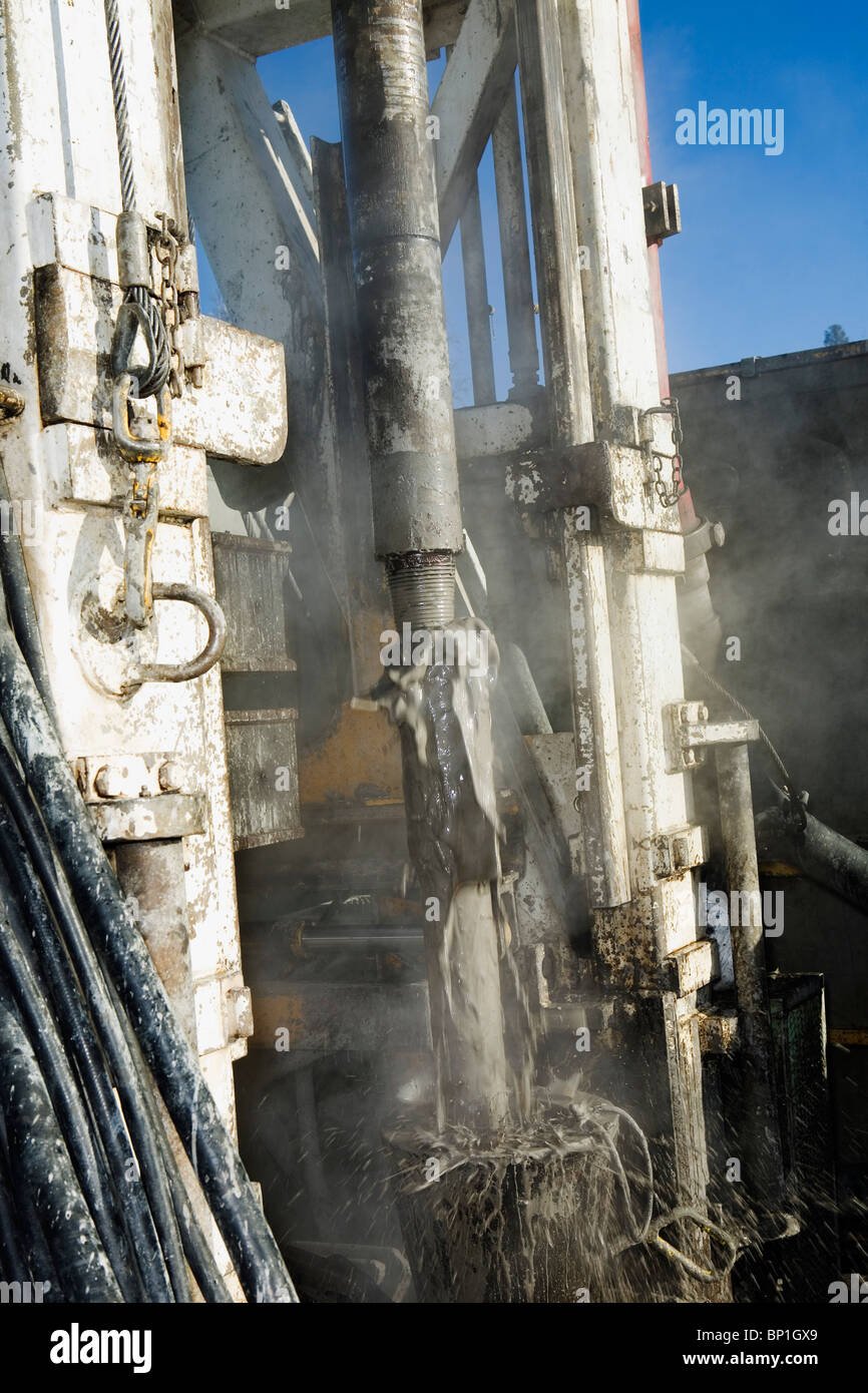 Edson, Alberta, Canada; View Of Rig Floor, Drill Pipe Connection And ...