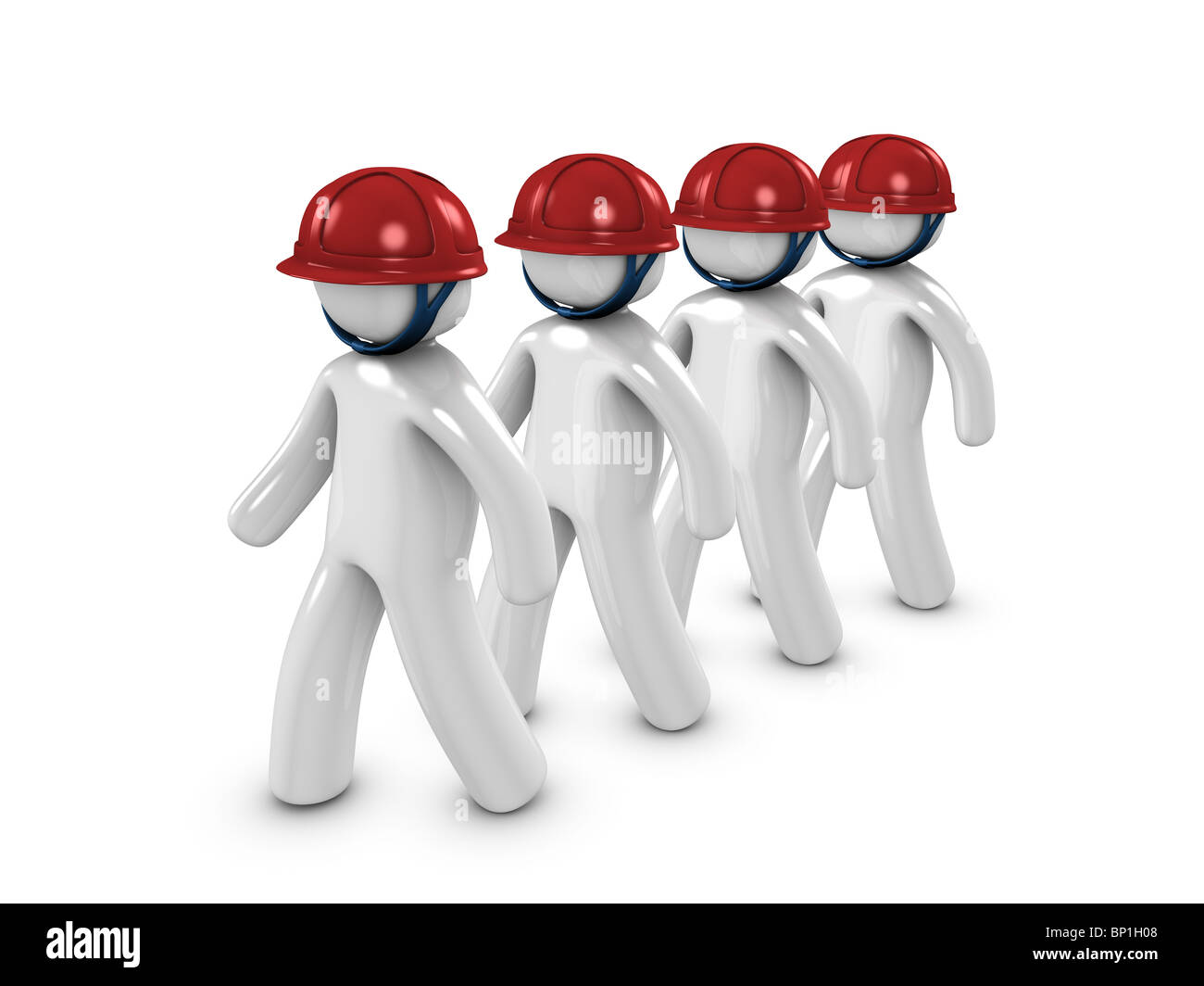 3d image, conceptual, a group of workers Stock Photo - Alamy