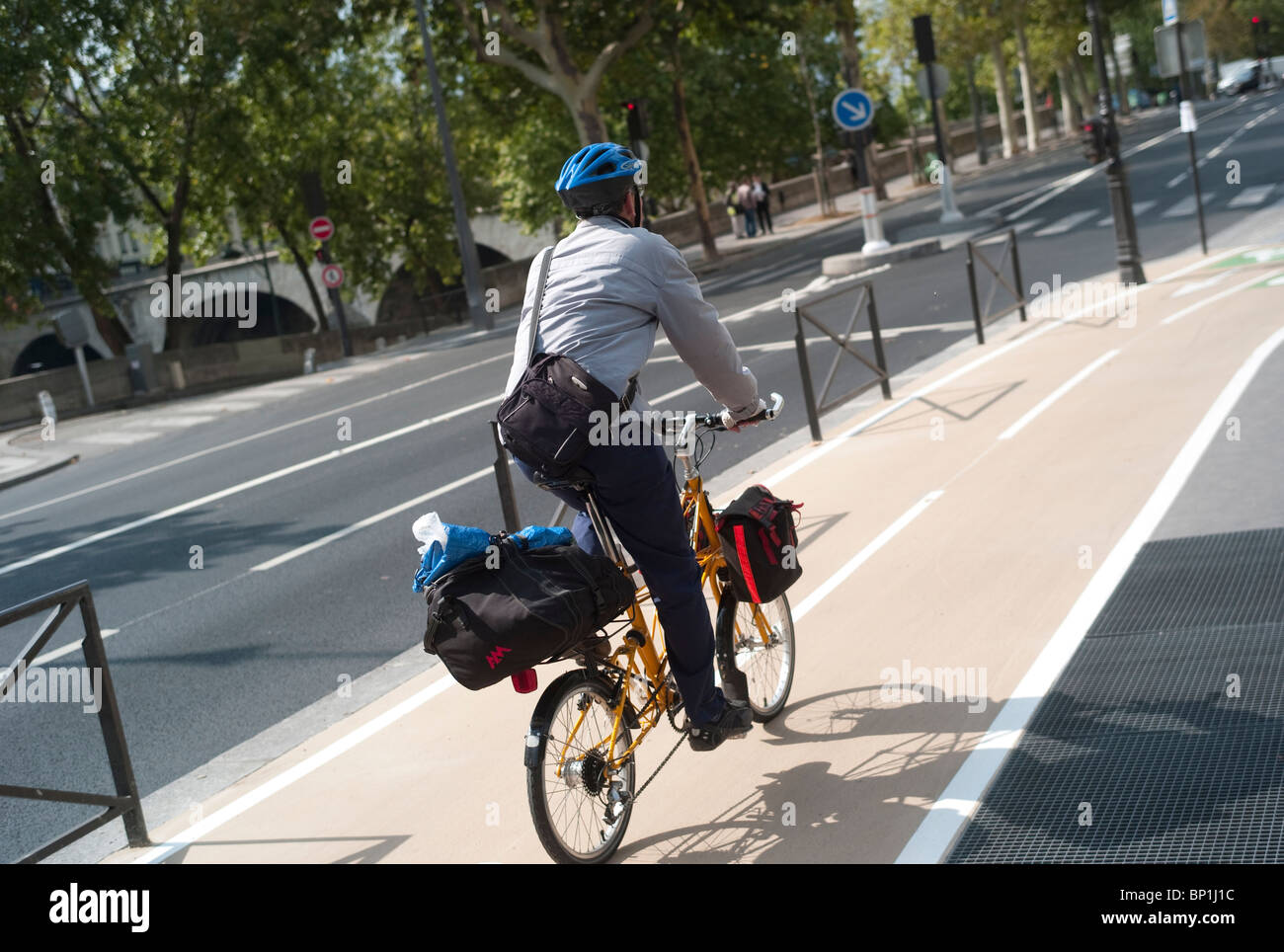 France, Paris, bicycle lane Stock Photo - Alamy