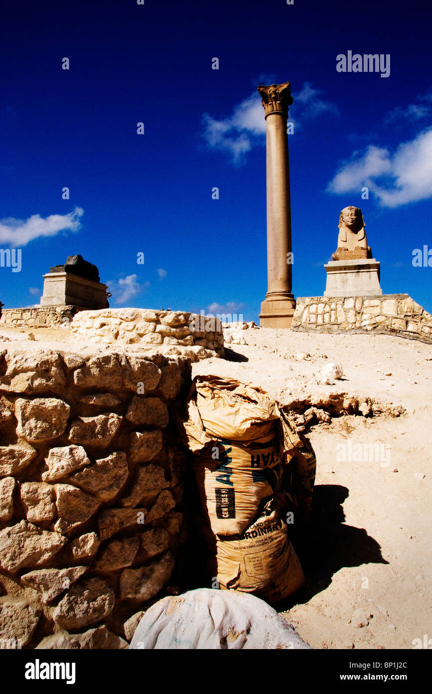 Archaeological ruins near the City of Alexandria, Egypt Stock Photo - Alamy