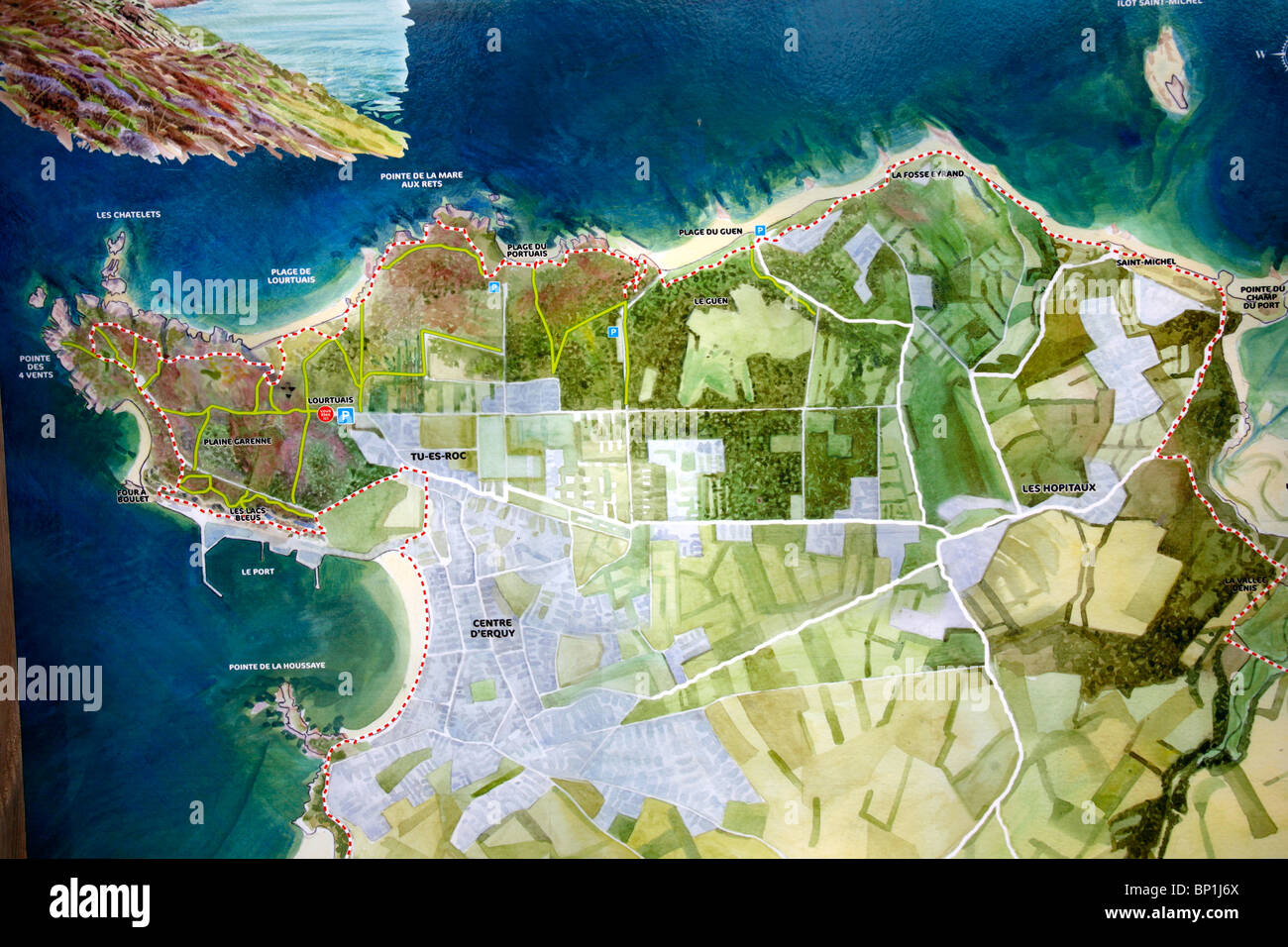 Map of headland hi-res stock photography and images - Alamy