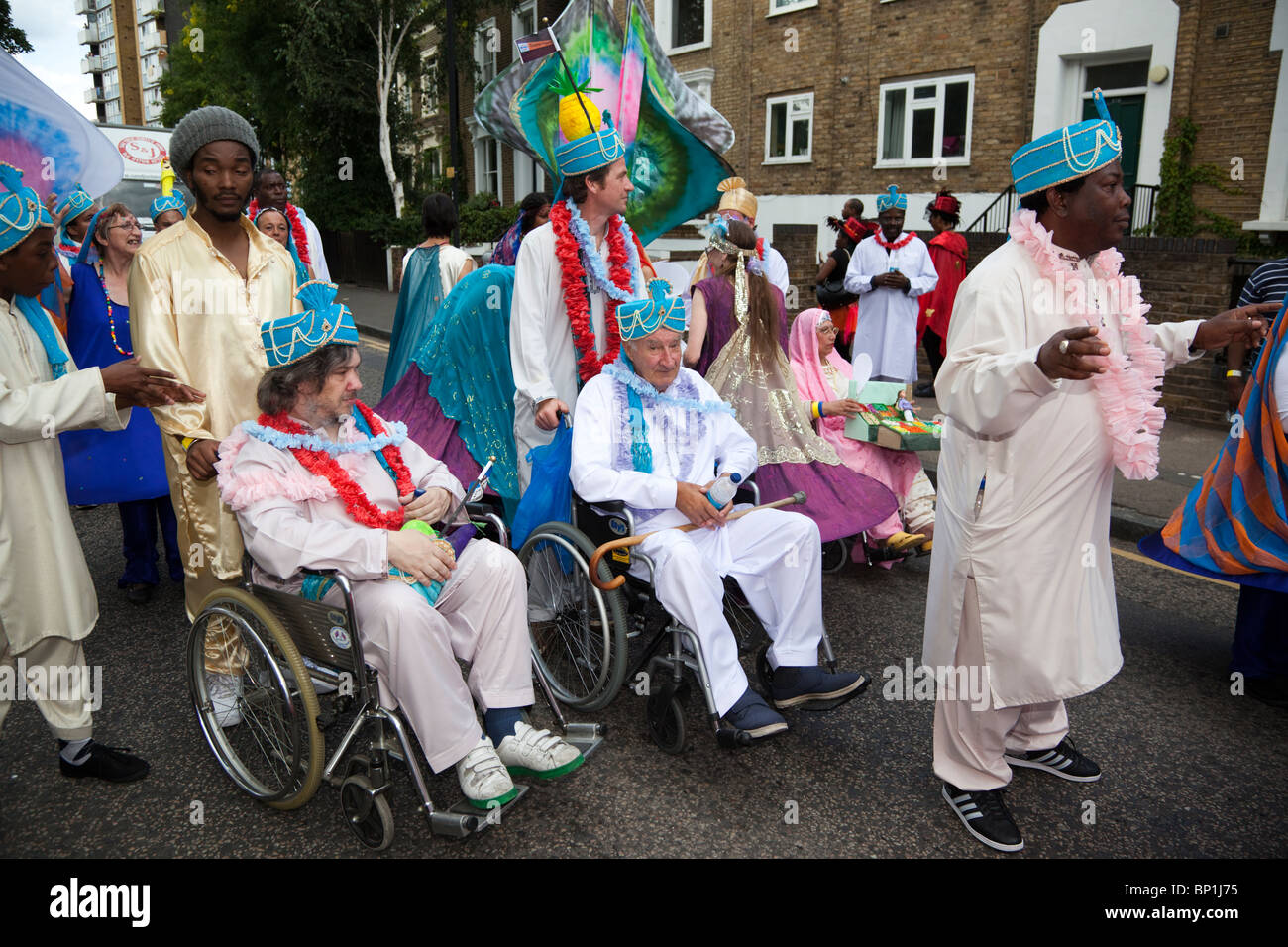 Group from Peter Bedford Housing with wheelchairs, Hackney One Carnival ...