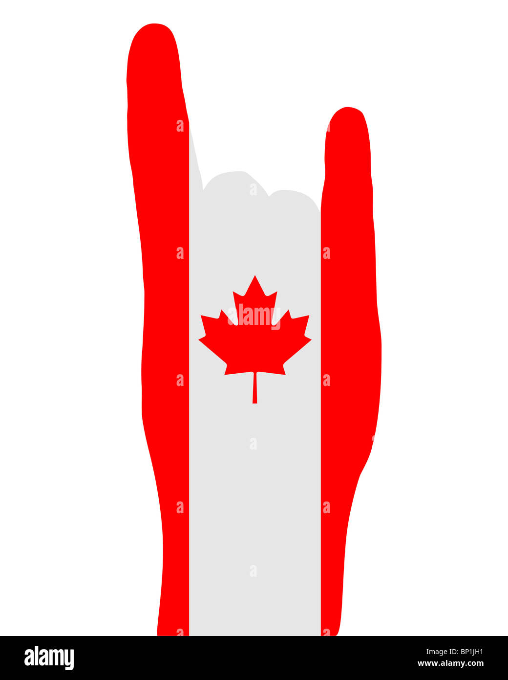 Canadian finger signal Stock Photo - Alamy