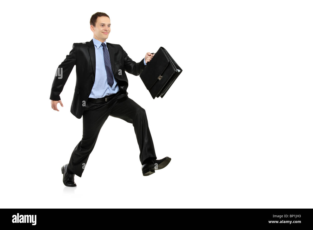 A view of a businessman running away Stock Photo - Alamy