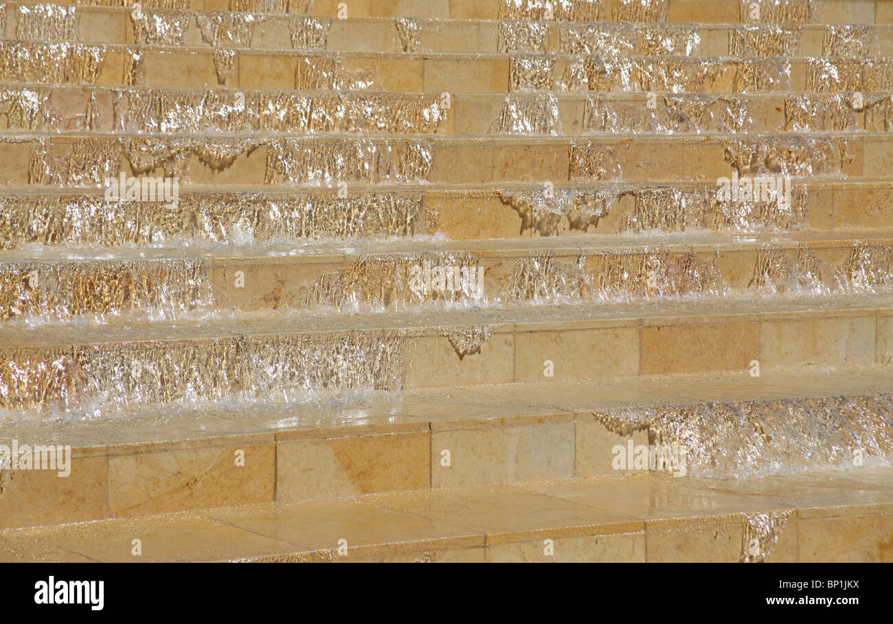 water fall over steps Stock Photo - Alamy