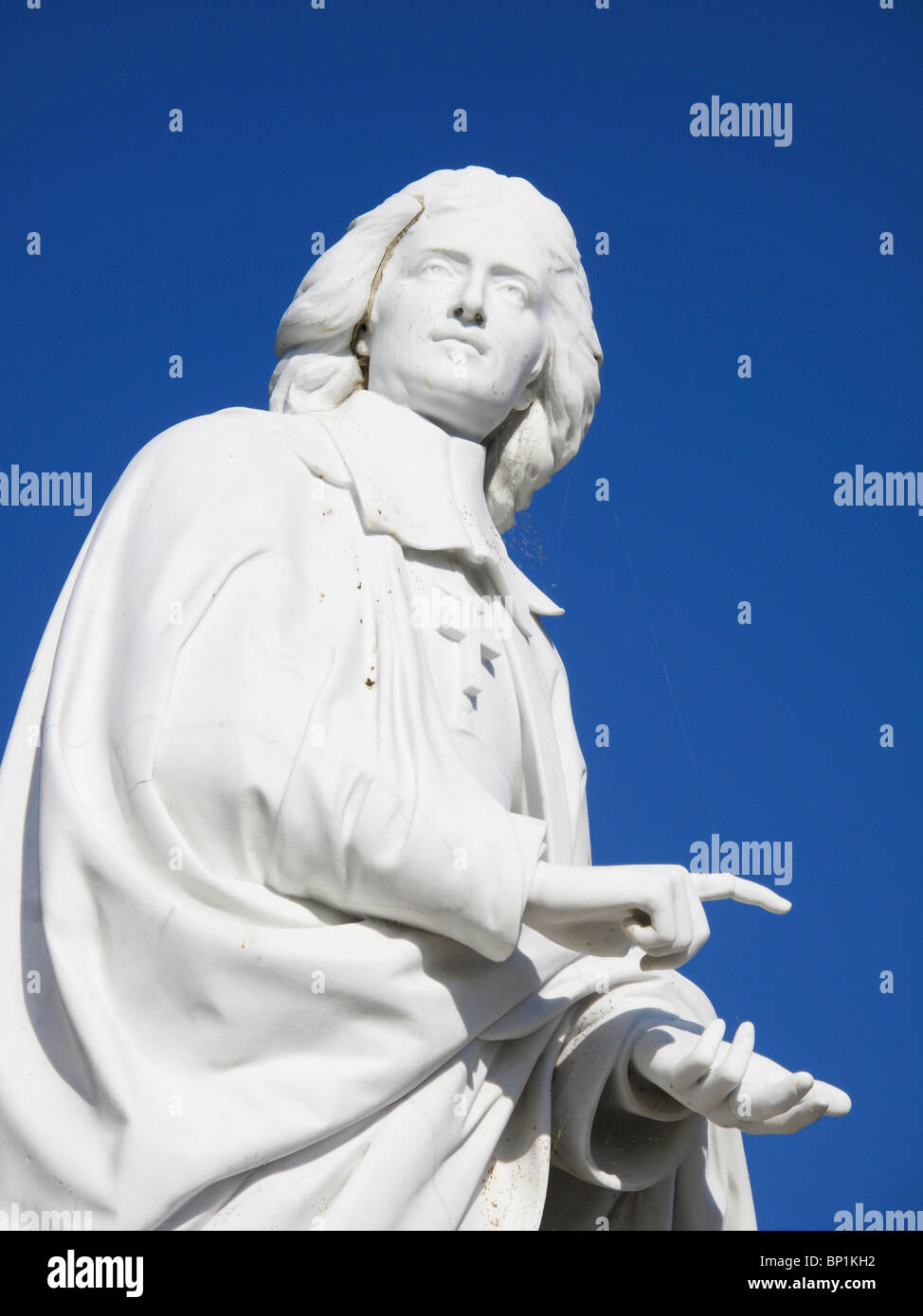 France, Picardie, Oise, Chantilly castle, statue of Bossuet Stock Photo ...