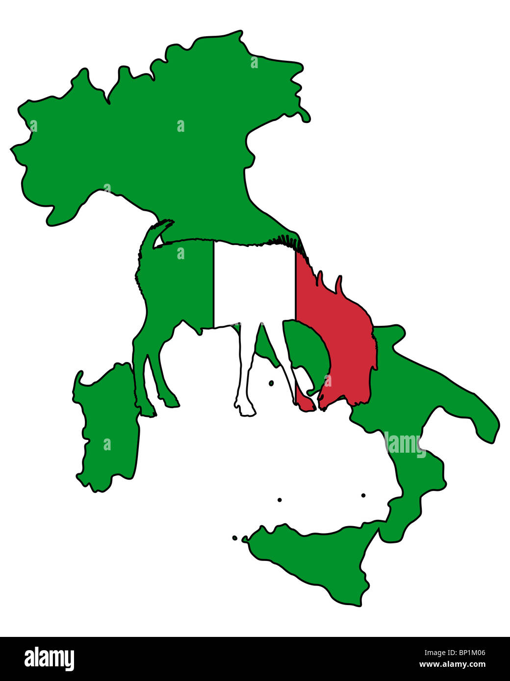 Italy flag vector Cut Out Stock Images & Pictures - Alamy