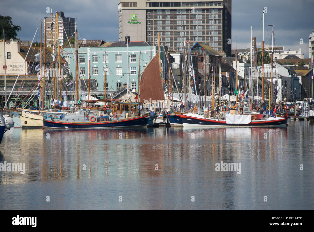 View of the Barbican and Sutton Harbour quarter, Plymouth Classic Boat ...