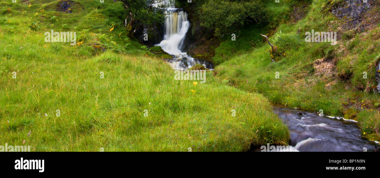 Highland Waterfall next to Loch Assynt in Sutherland region of the ...