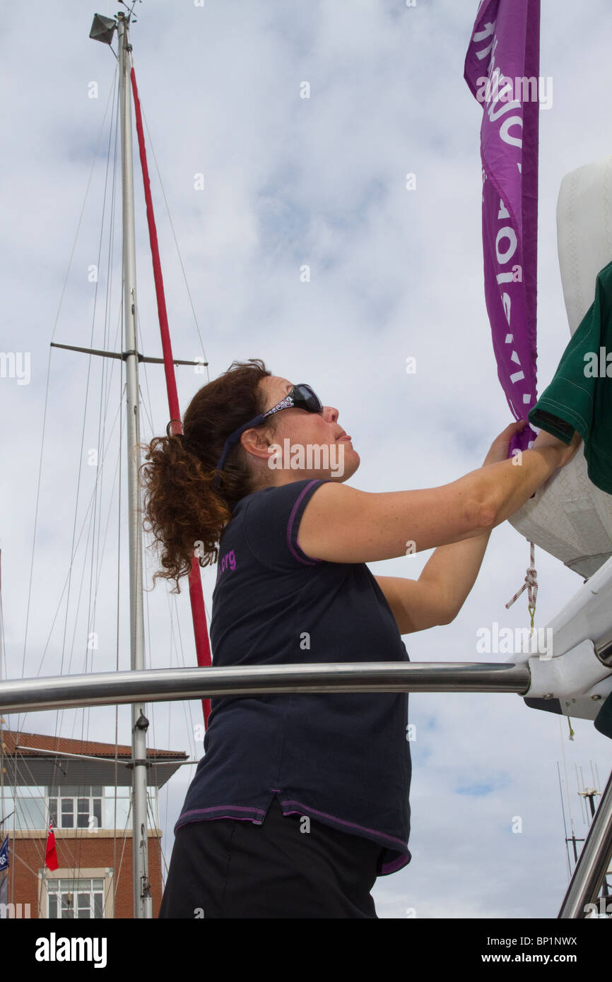 Vision Round Britain Crew at Hartlepool Tall Marina, Teesport, North ...