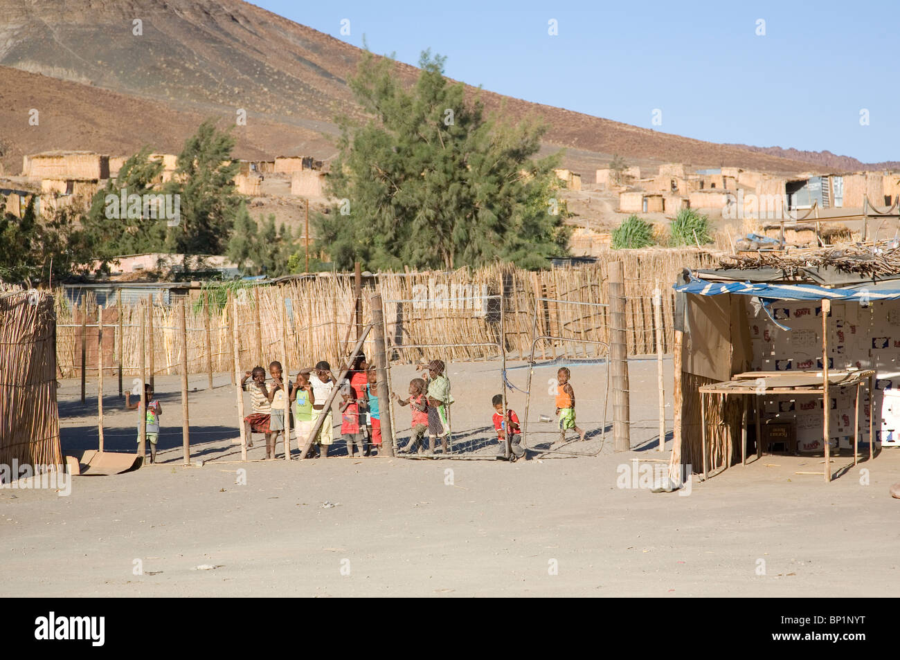Aussenkehr Village - kindergarten compound - Southern Namibia Stock ...