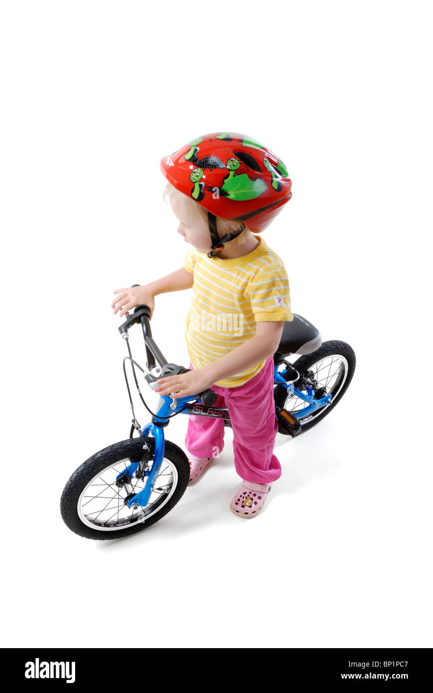 Little child with bicycle Stock Photo - Alamy