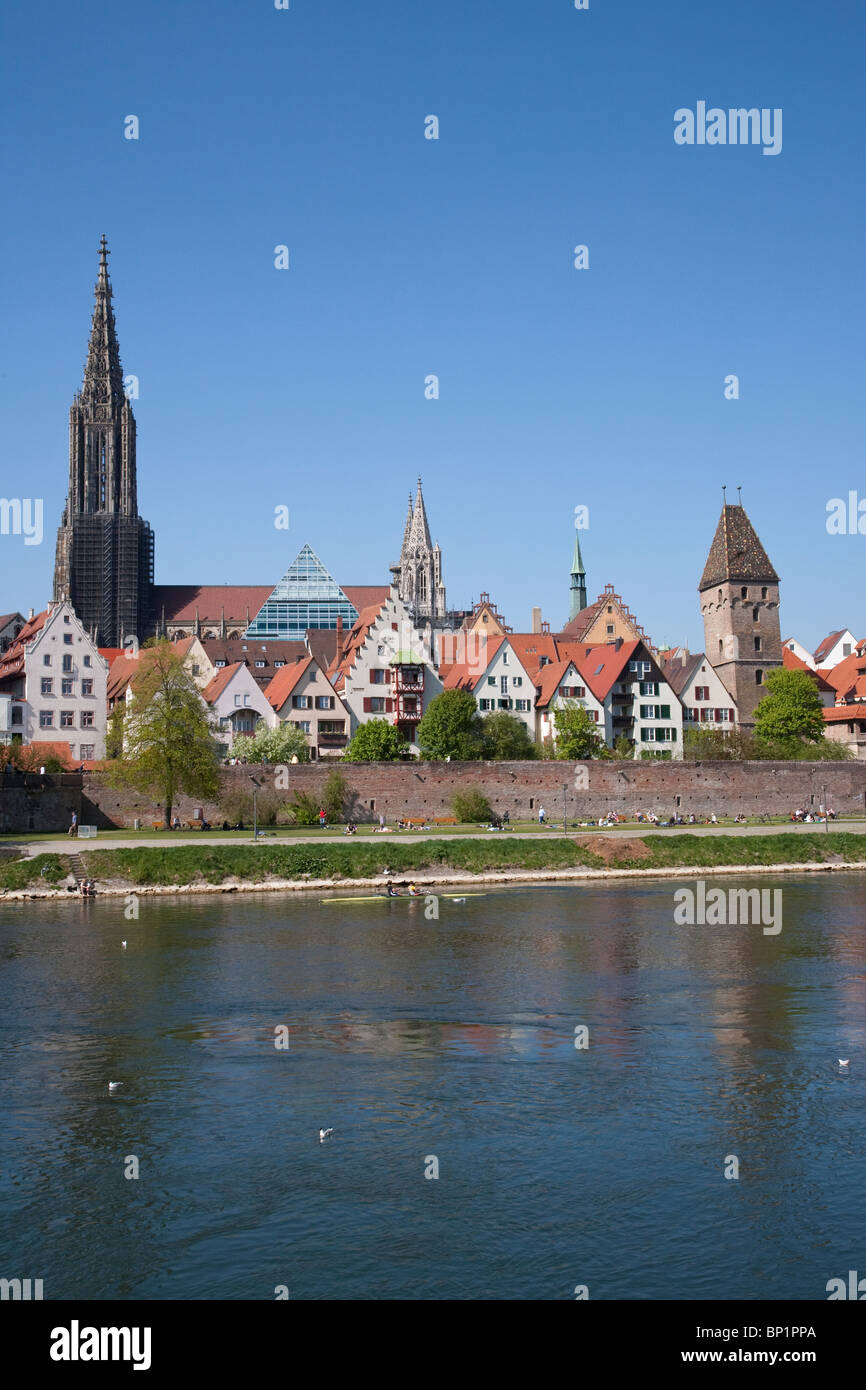 SKYLINE, DANUBE RIVER, ULM, BADEN-WURTTEMBERG, GERMANY Stock Photo - Alamy