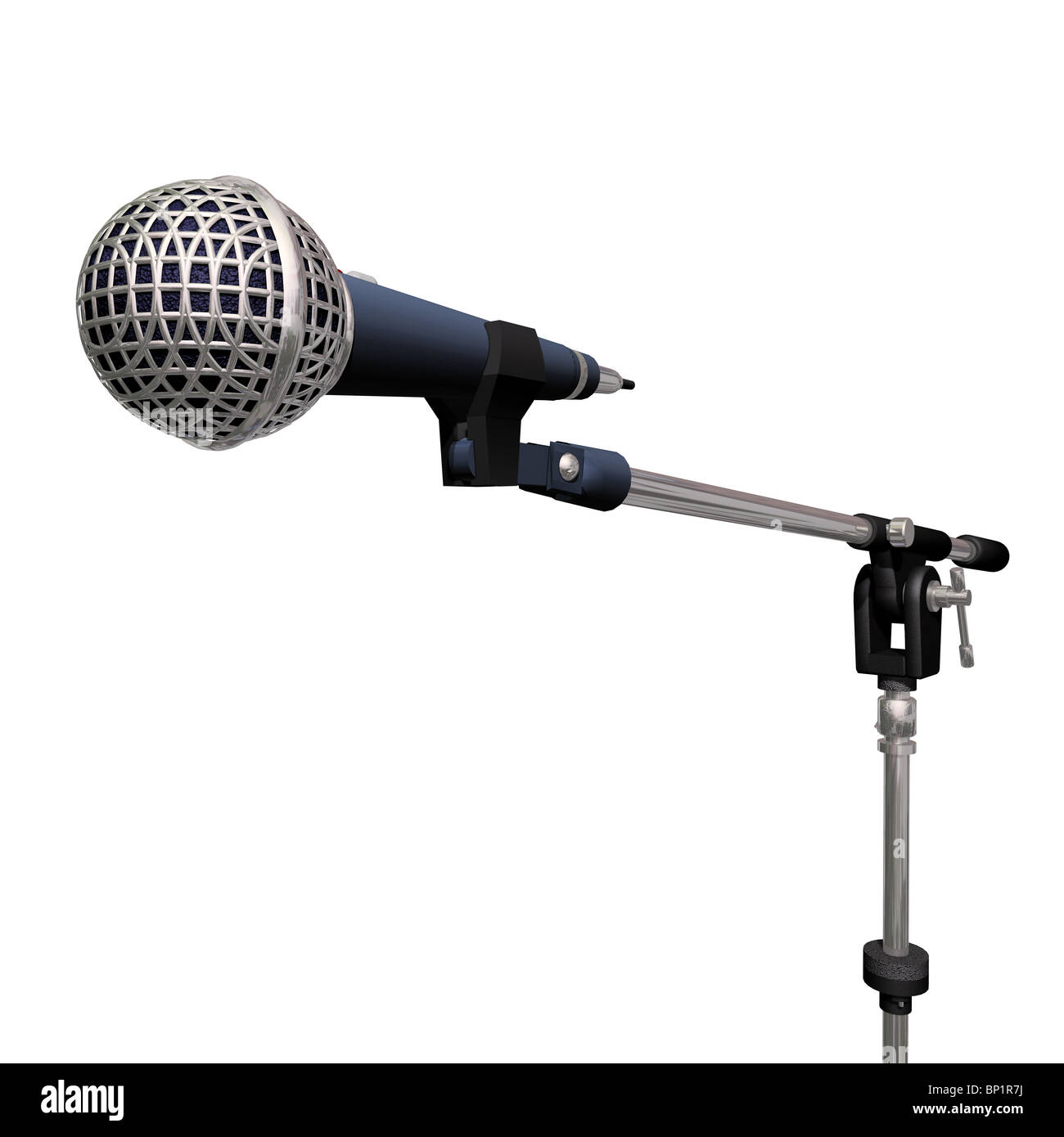 Microphone isolated on a white background Stock Photo - Alamy