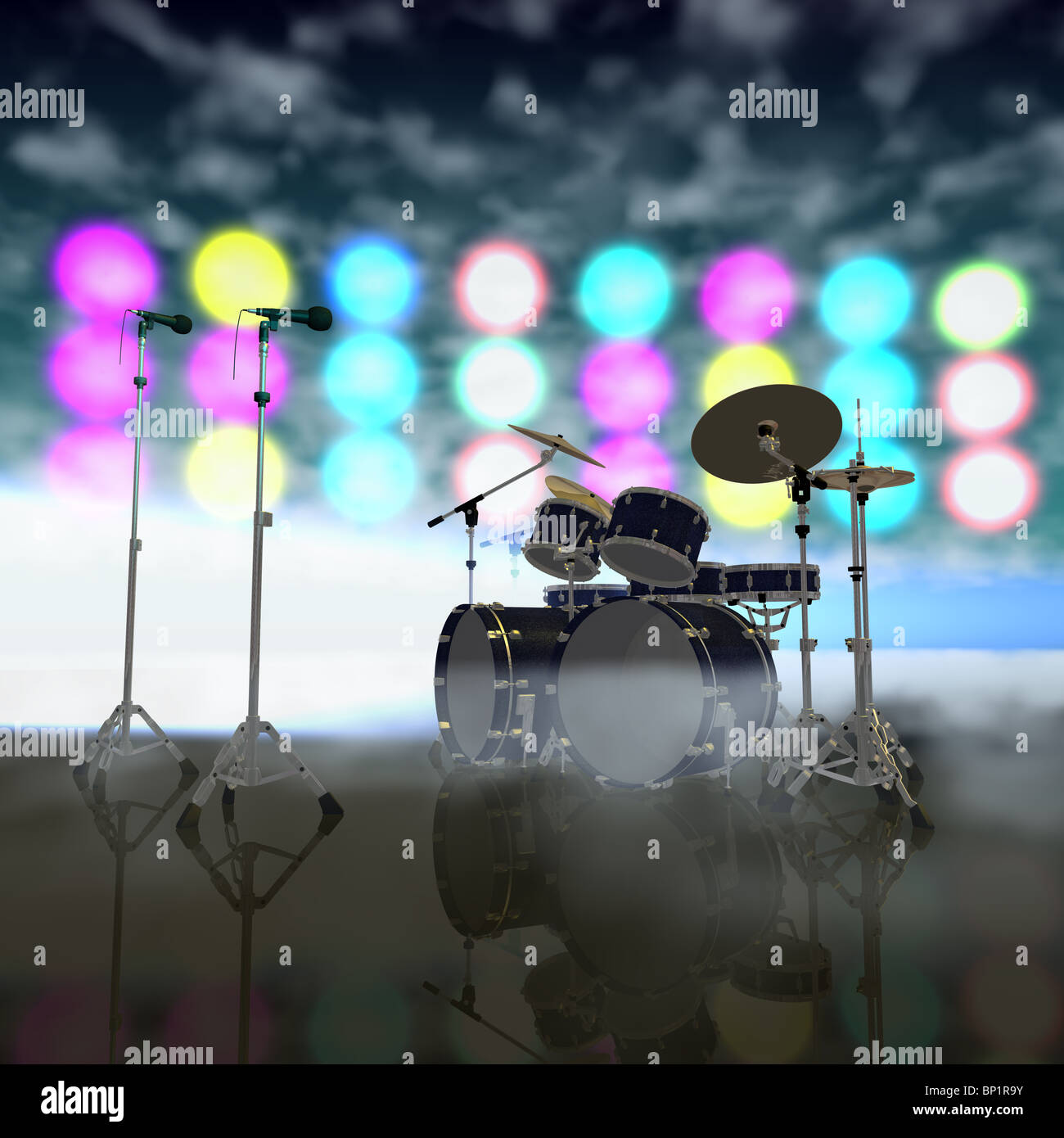 musical instruments on a music stage Stock Photo - Alamy