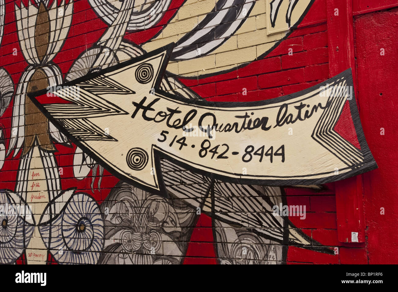 Hotel Quartier Latin graffiti, Saint Denis Street, Montreal, Quebec ...