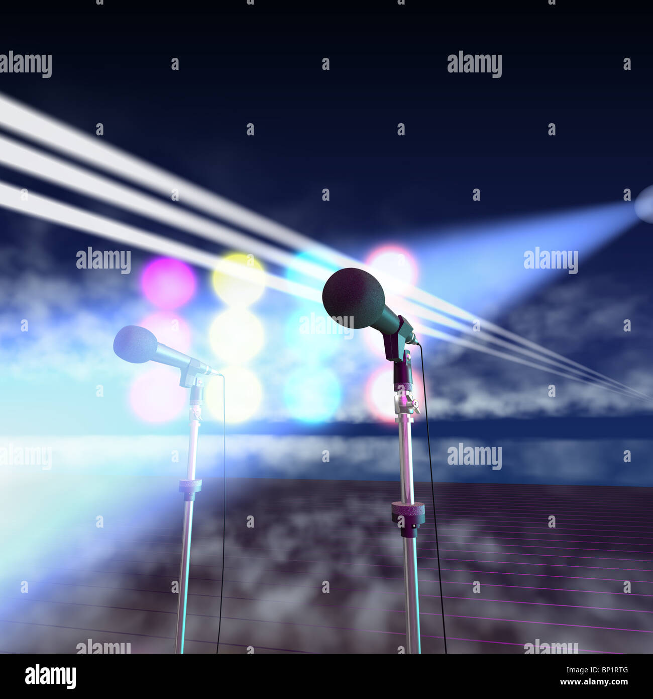 Stage of concert hall microphone hi-res stock photography and images ...