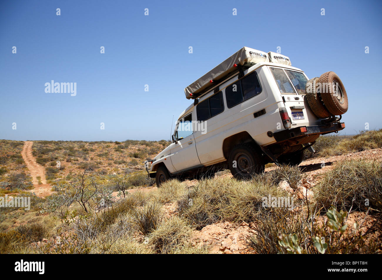A cross-country vehicle in Cape Range National Park, Exmouth, Australia ...