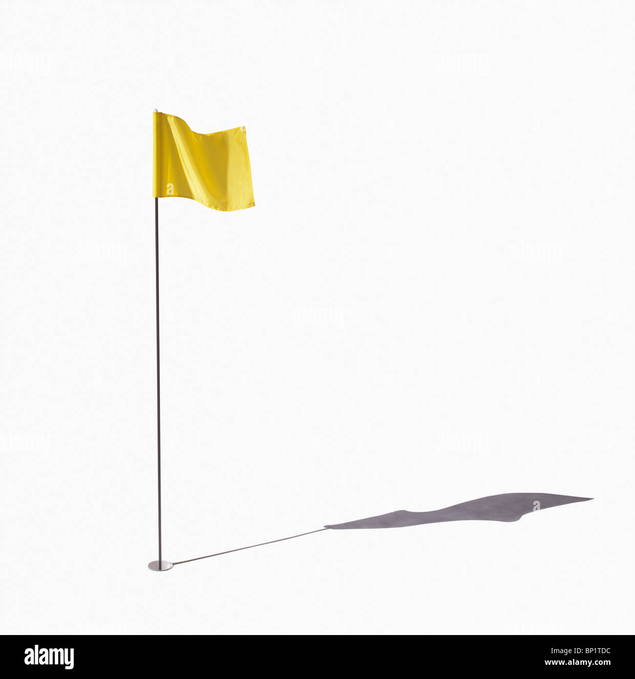 Golf Flag on White with Shadow Stock Photo - Alamy