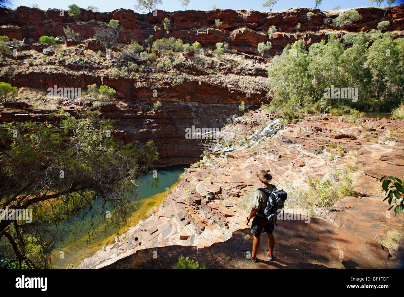 Dales Gorge in Karijini National Park with Fortescue Falls, Tom Price ...