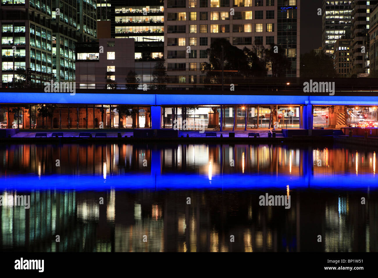 The Melbourne Skyline at night. Victoria, Australia Stock Photo - Alamy
