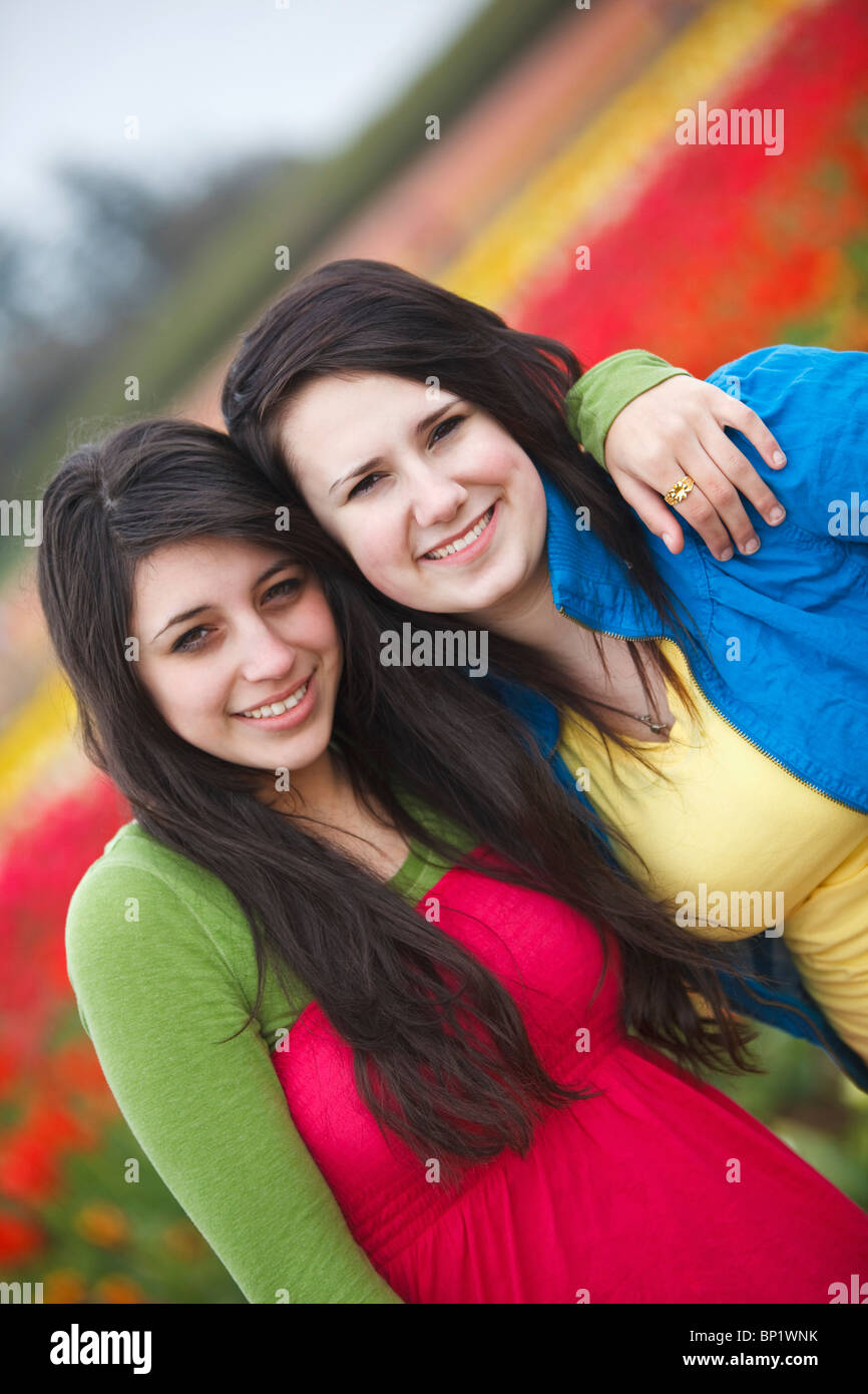 Woodburn, Oregon, United States Of America; Two Teenage Girls At The ...