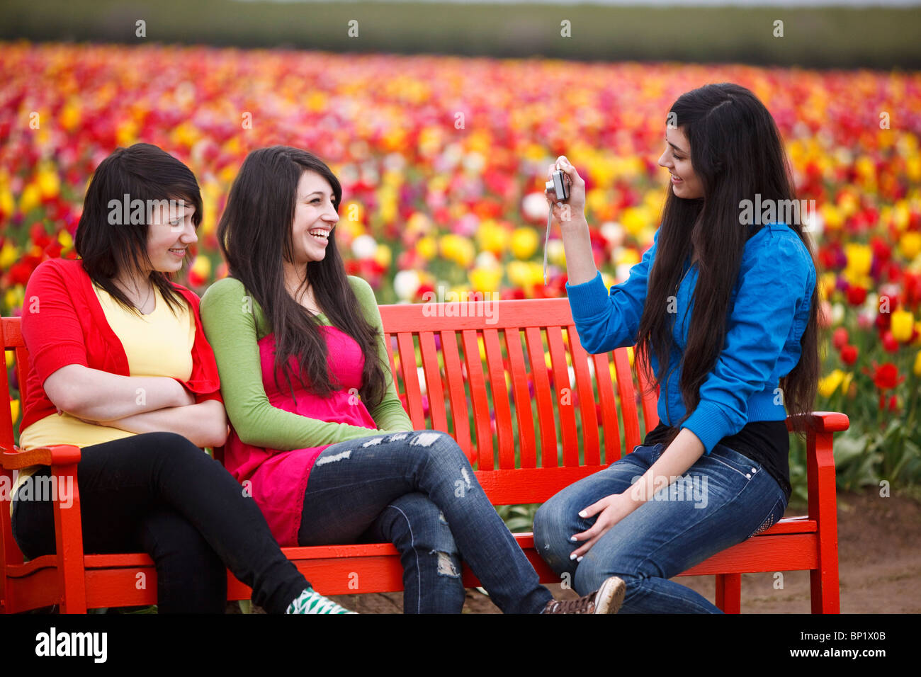 Woodburn, Oregon, United States Of America; Teenage Girls Taking ...