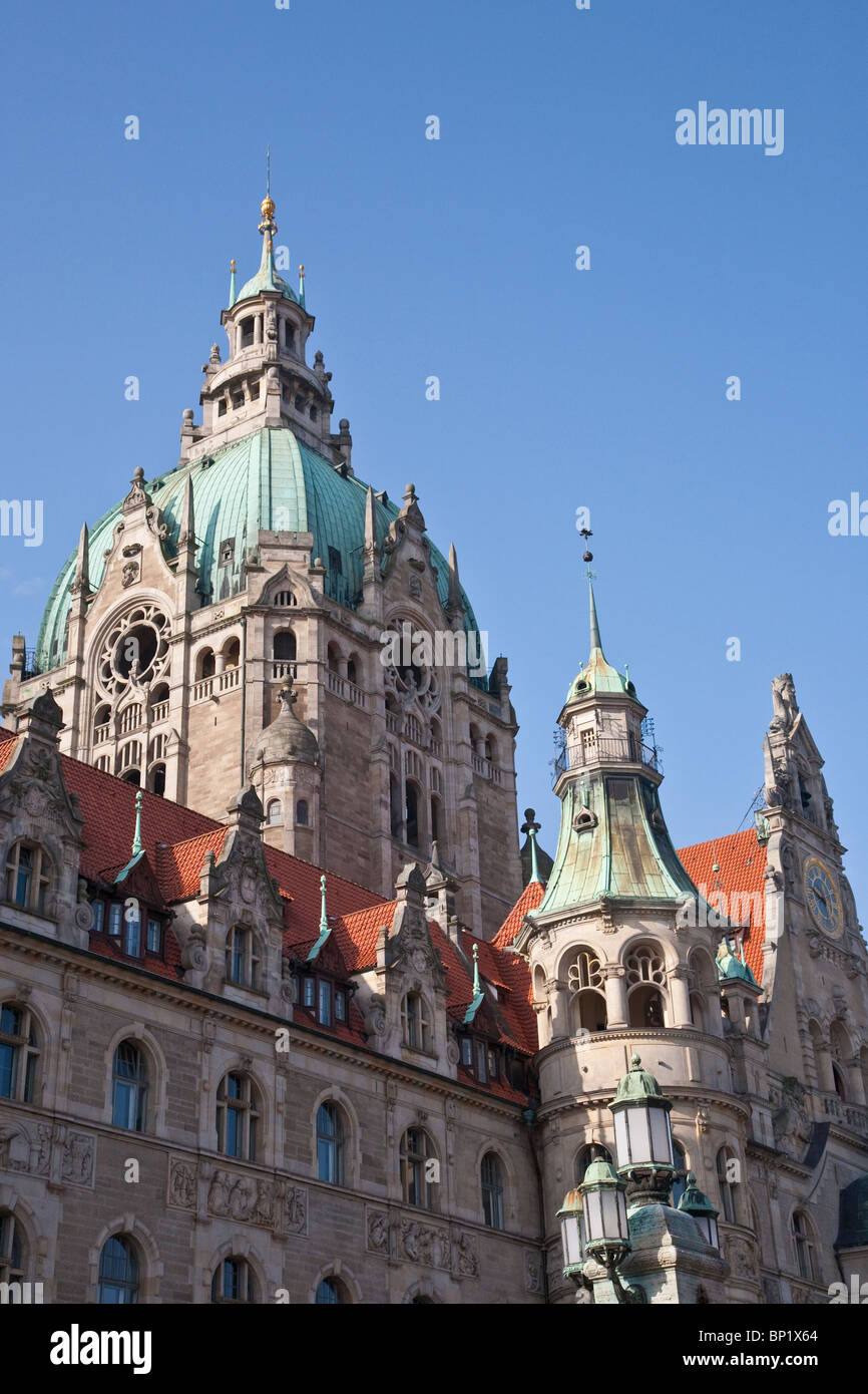 NEUES RATHAUS, CITY HALL, HANOVER, LOWER SAXONY, GERMANY Stock Photo ...