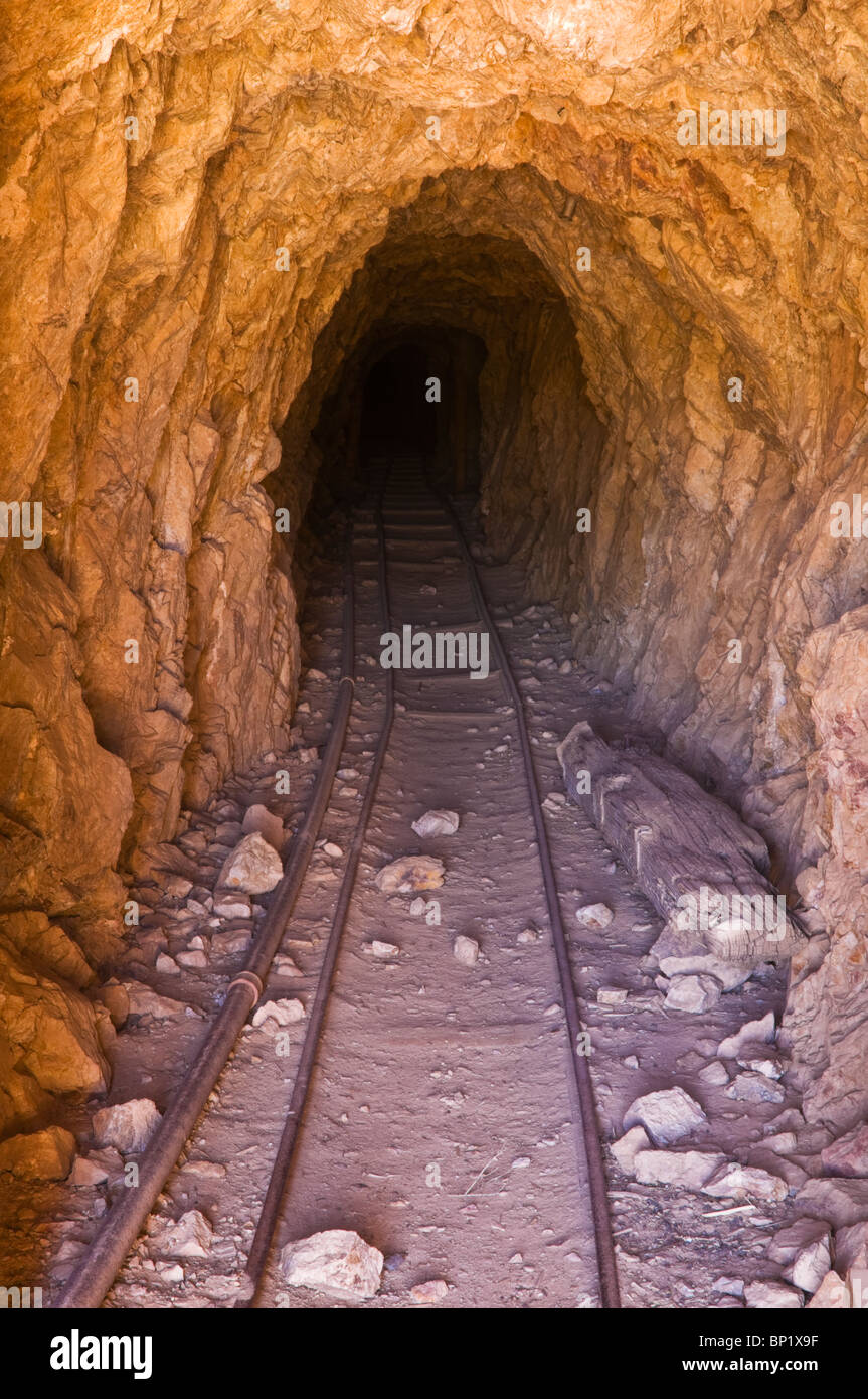 The entrance to the Eureka Mine, Death Valley National Park. California ...