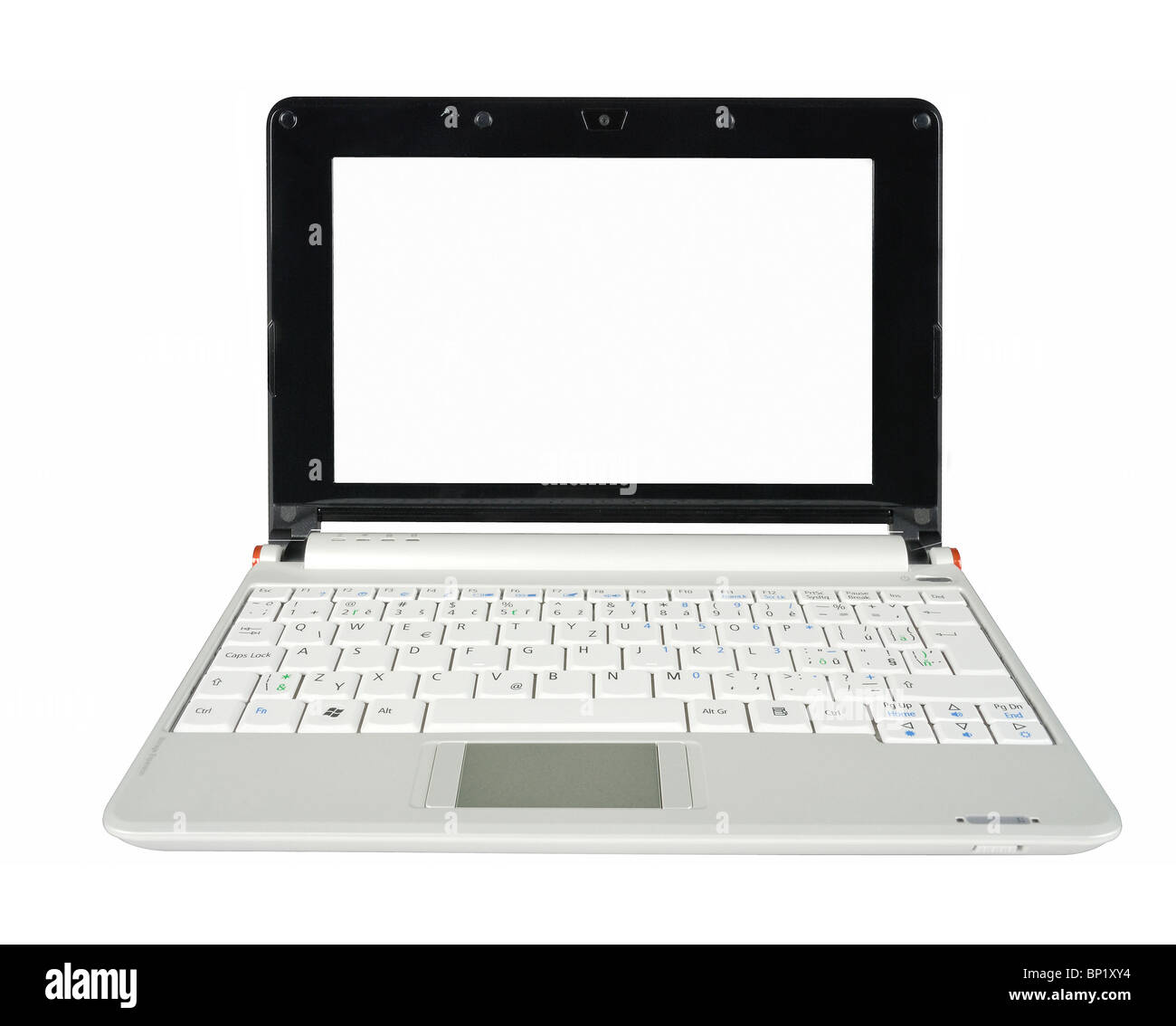 The Laptop Computer on white background Stock Photo - Alamy