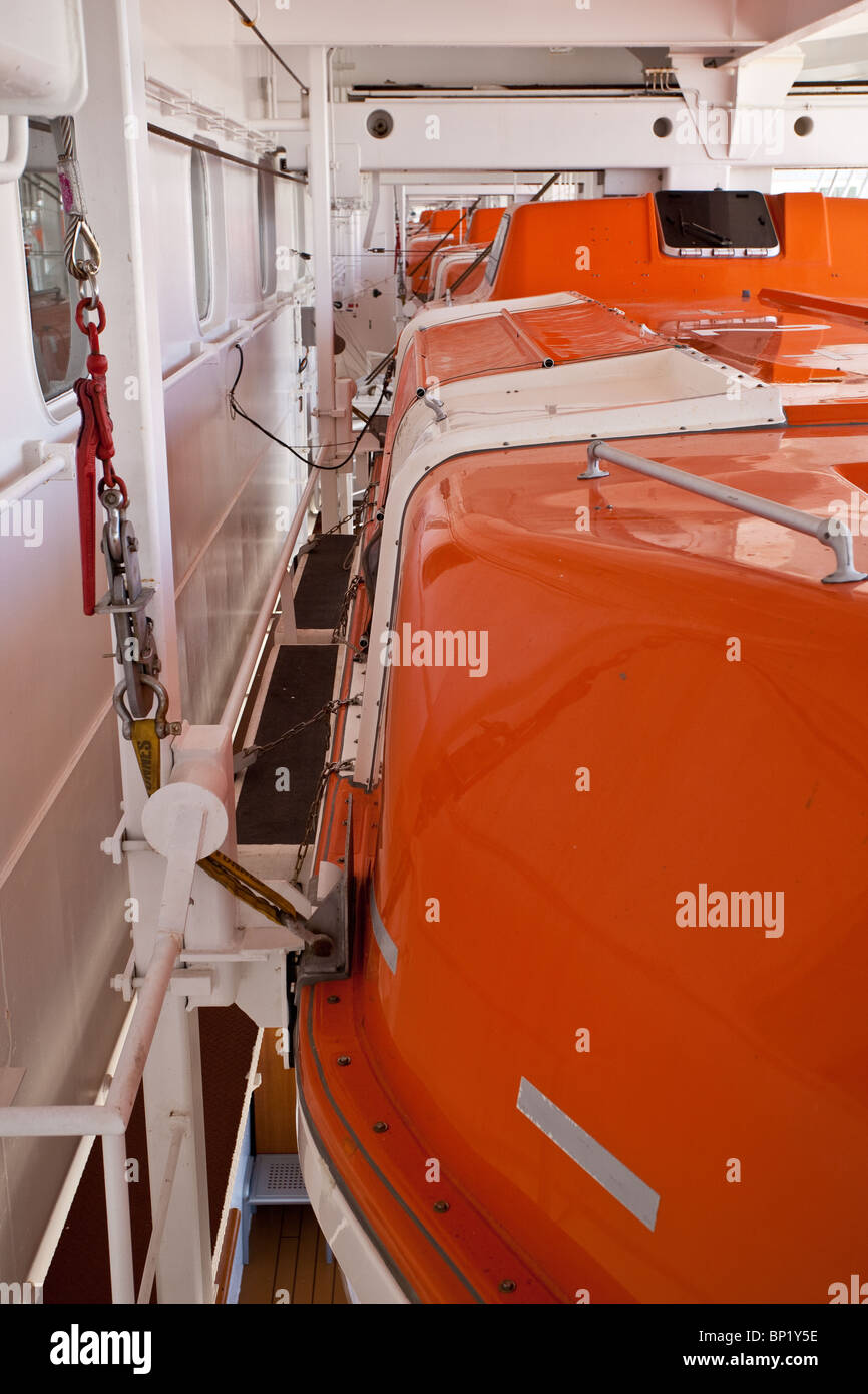 Onboard enclosed lifeboat hi-res stock photography and images - Alamy