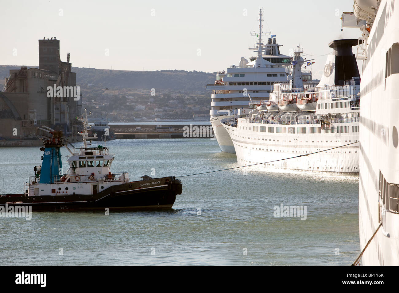 passenger ships berthed at civitavecchia (the passenger port for ...