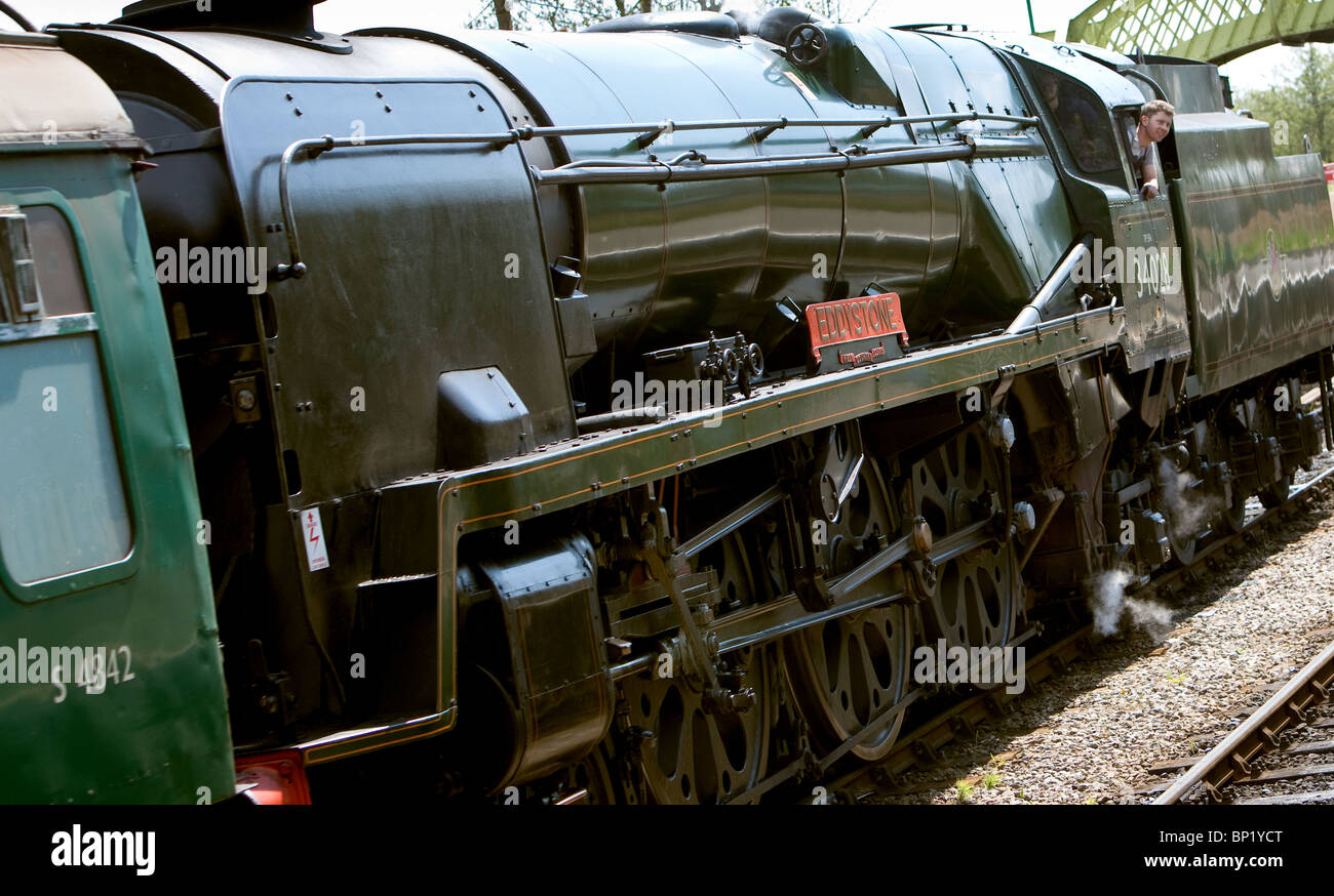 "Eddystone" steam locomotive working on the Swanage Railway.England ...