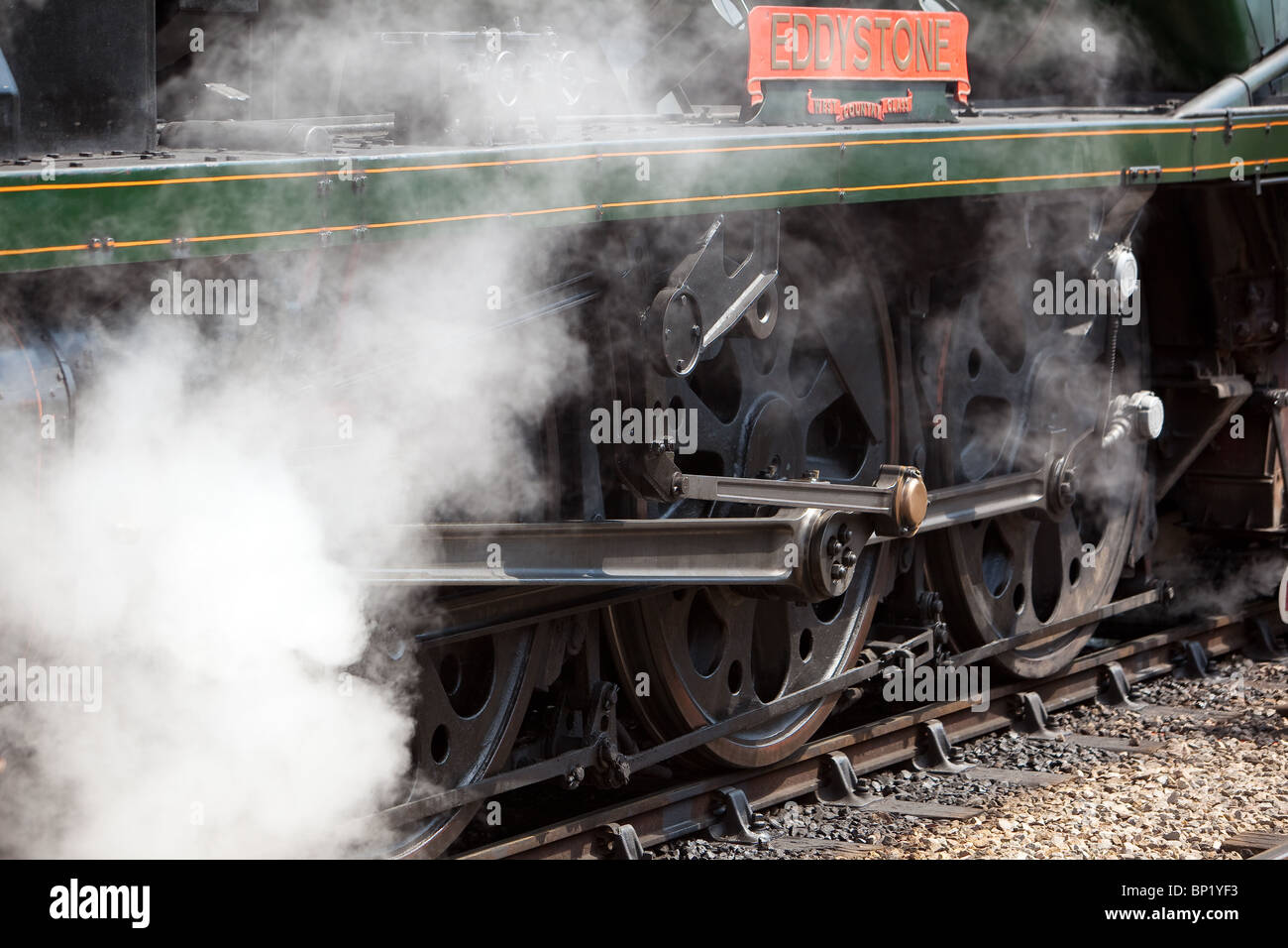 "Eddystone" steam locomotive working on the Swanage Railway.England. A ...
