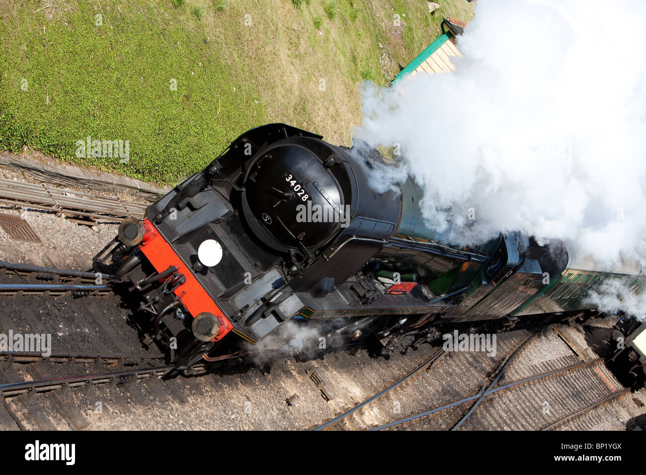 "Eddystone" steam locomotive working on the Swanage Railway.England ...