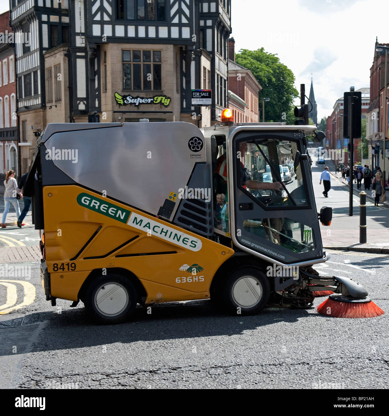 Green machine street cleaner hi-res stock photography and images - Alamy