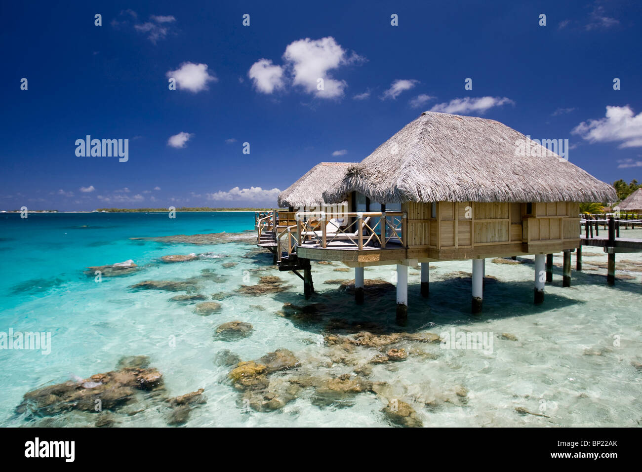 Resort on Manihi Island, Manihi, French Polynesia Stock Photo - Alamy