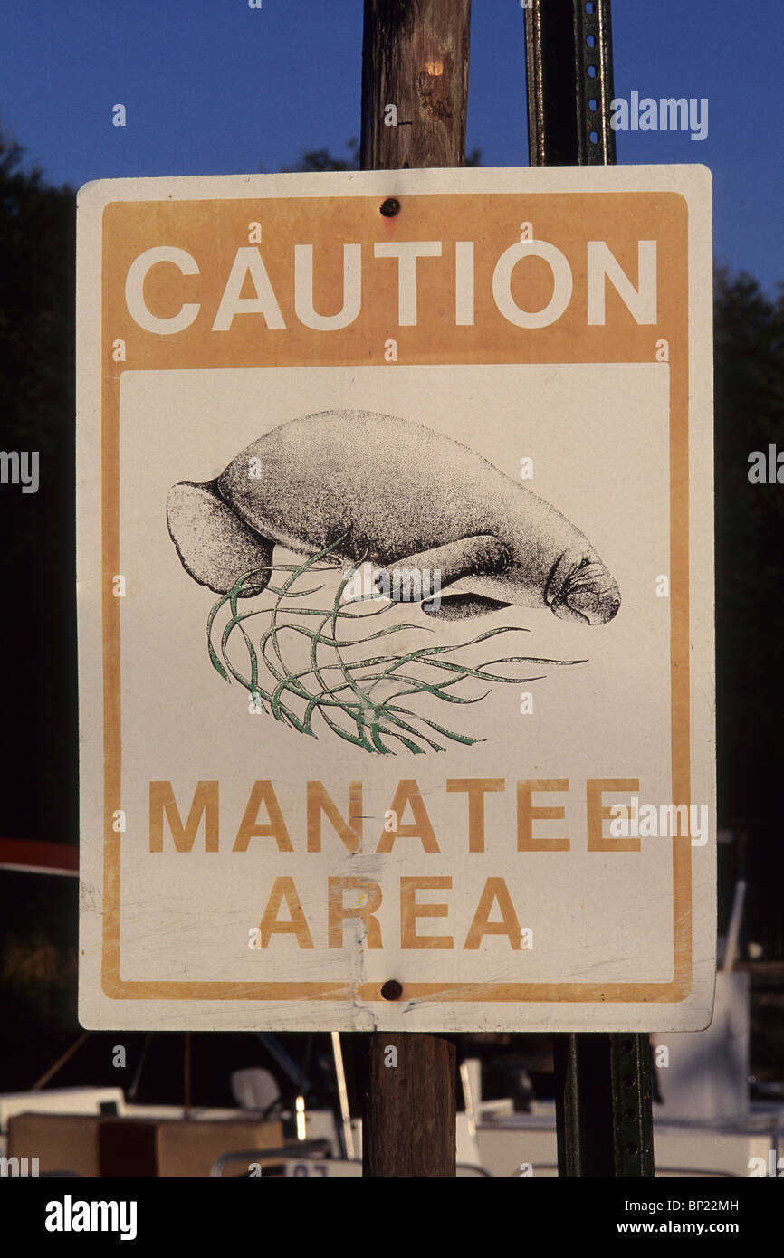Manatee caution sign hi-res stock photography and images - Alamy