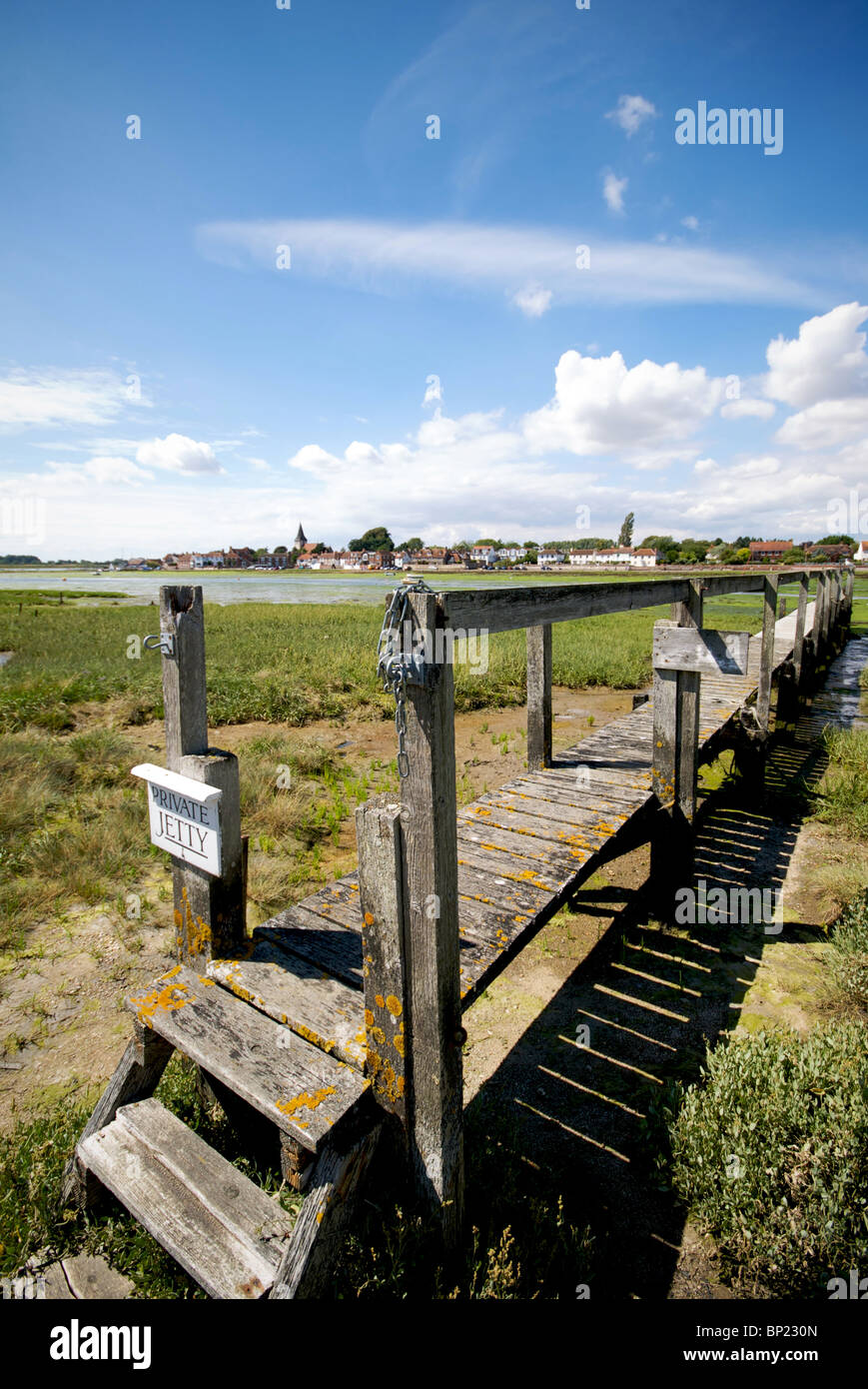Bosham West Sussex UK Channel Foreshore Private Jetty Stock Photo - Alamy