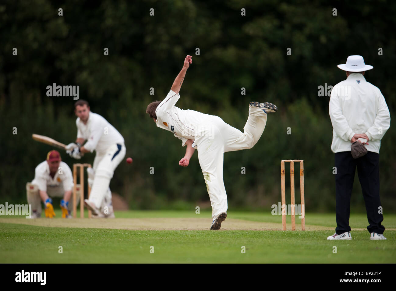 Cricket bowler action hi-res stock photography and images - Alamy