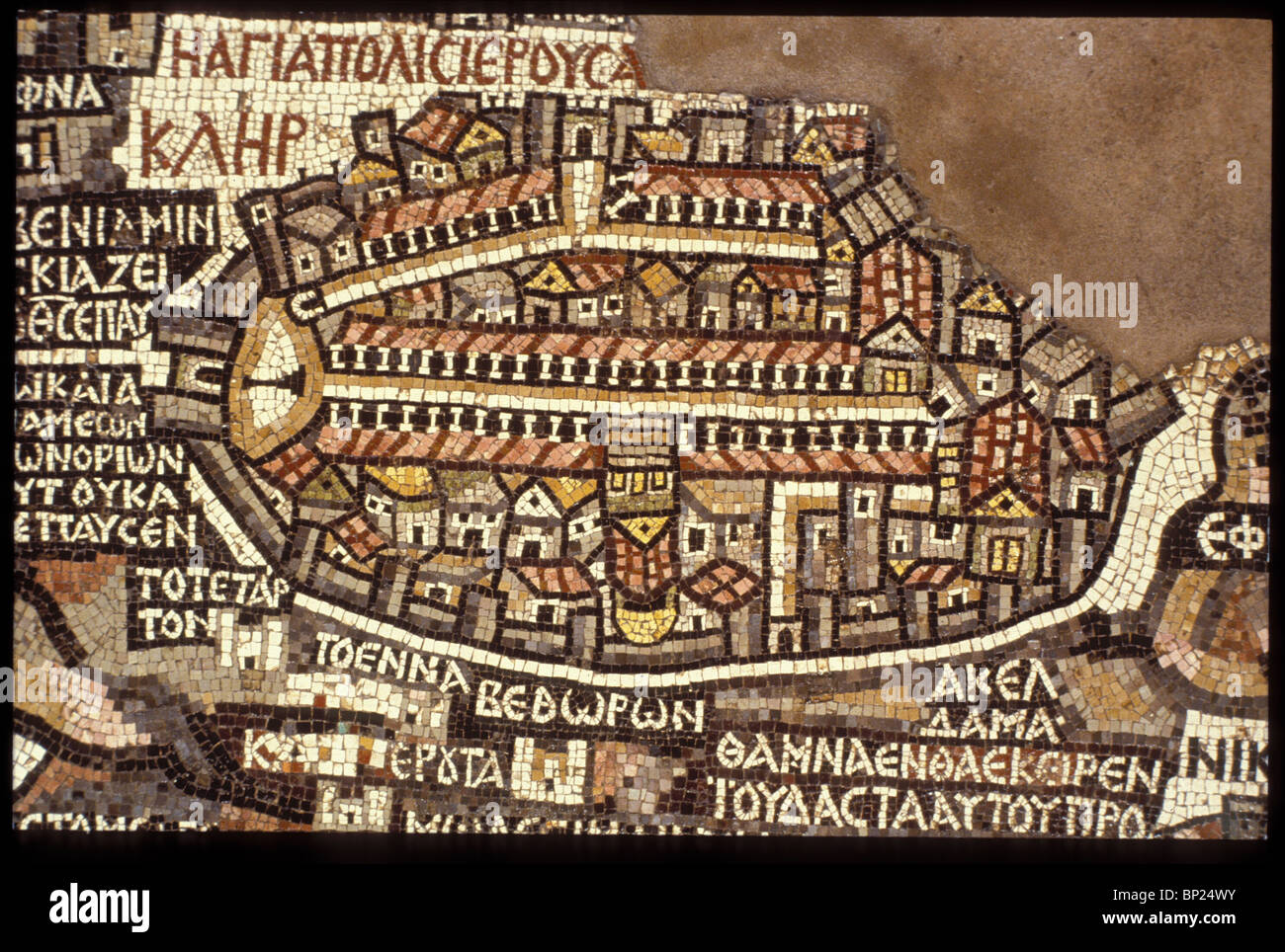 Detail of the madaba mosaic map hi-res stock photography and images - Alamy
