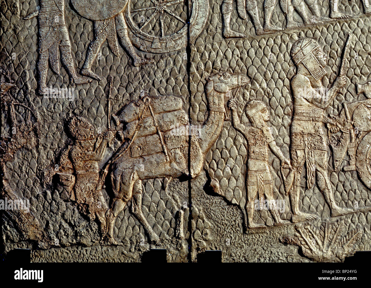 ISRAELITE CAPTIVES LEAVING THE CITY OF LACHISH, AS DEPICTED ON A RELIEF ...