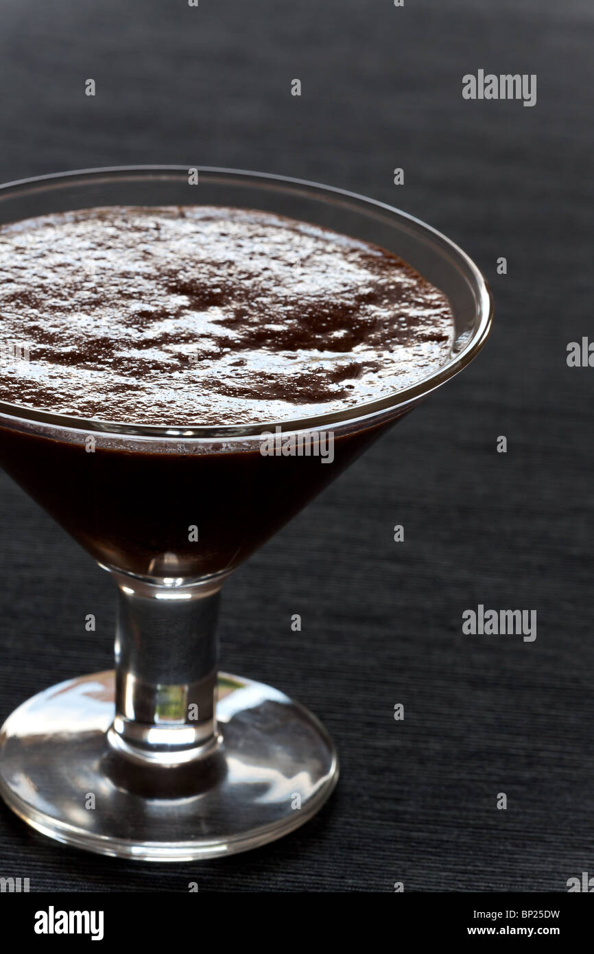 chocolate pudding in a fancy glass Stock Photo - Alamy