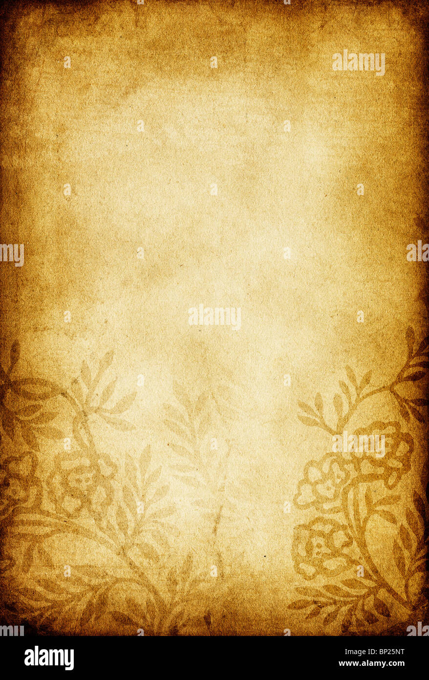 Vintage floral ornament decorated paper background Stock Photo - Alamy
