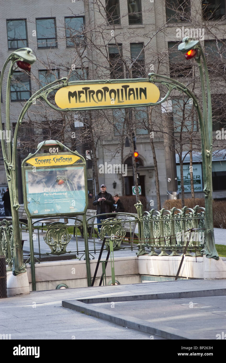Metropolitain sign of Montreal Metro at Square-Victoria by Hector ...