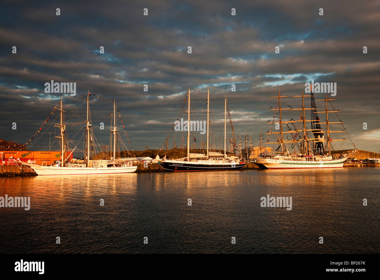 Tall Ships berthed at Victoria Dock, Hartlepool as part of the 2010 ...