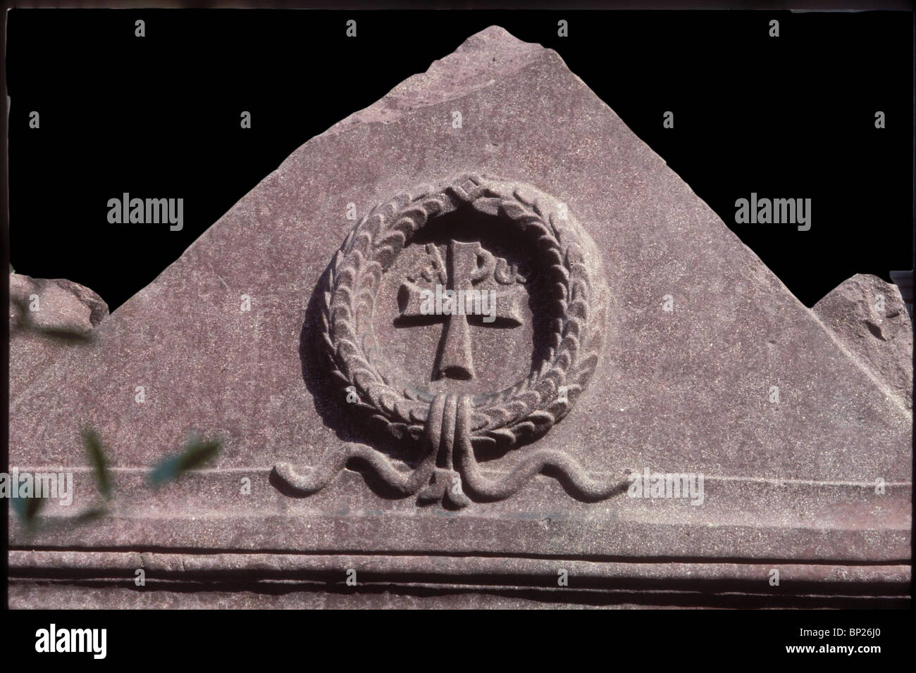 ALPHA - OMEGA SIGN ON LATE-ROMAN OSSUARIES. THE LETTERS SYMBOLYZE JESUS ...